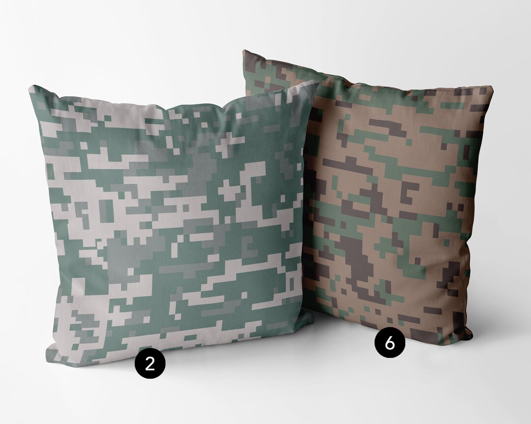 Camo Pillow Covers 20x20, Military Camouflage Pillow Combo, Green ...