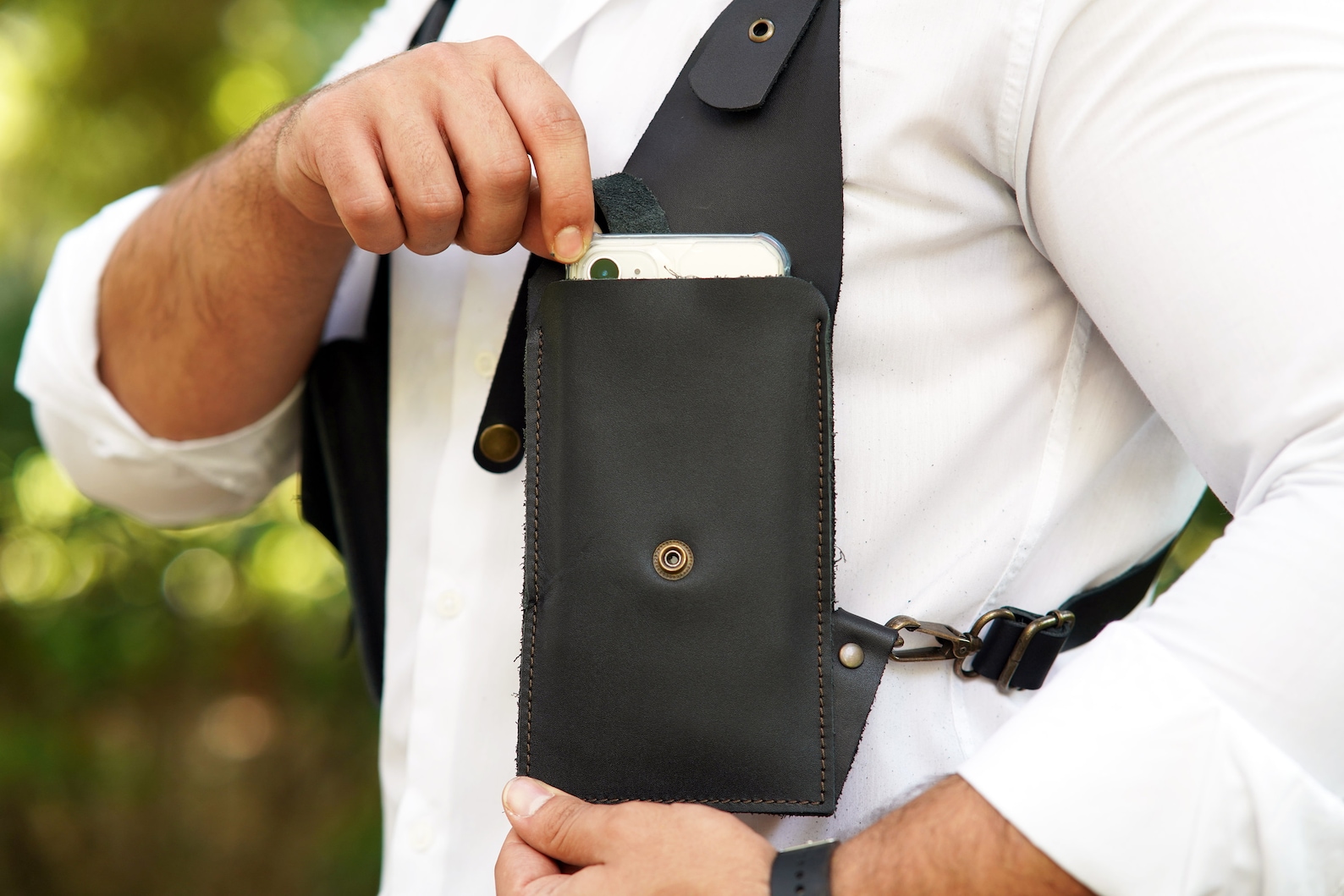 Black Holster Bag New Year Handmade Leather Holsters Bag Travel Bag ...