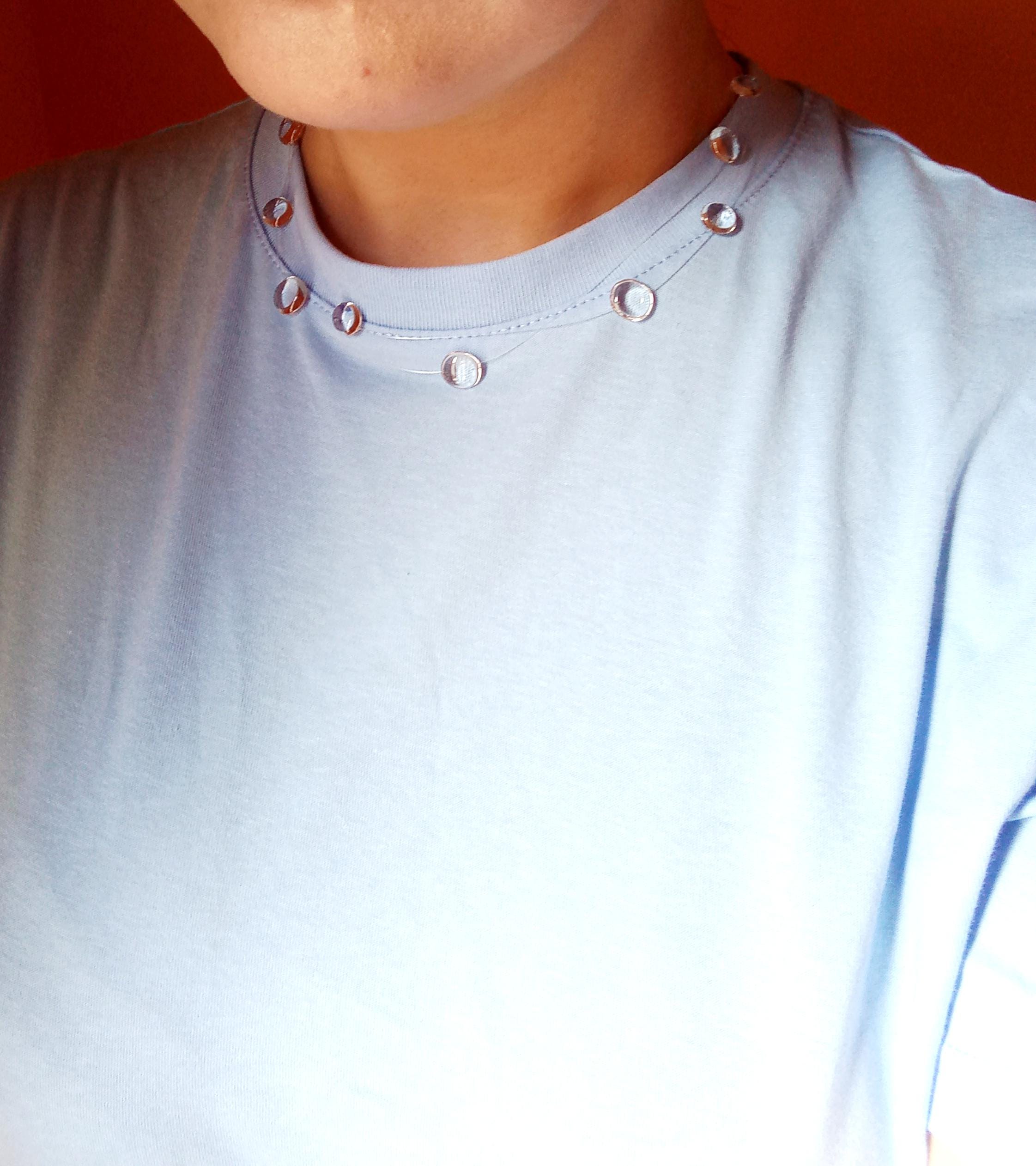 Water Resin Drop Necklace | Handmade Mistbloom Floating Resin ...