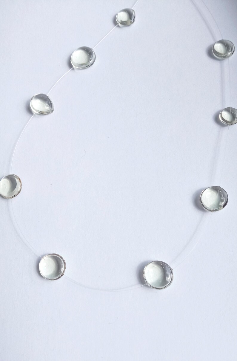 Water Resin Drop Necklace | Handmade Mistbloom Floating Resin ...