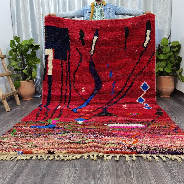 Red Moroccan Rug - Etsy
