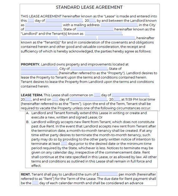 Landlord Forms Pack Digital Download Standard Lease Template | Etsy