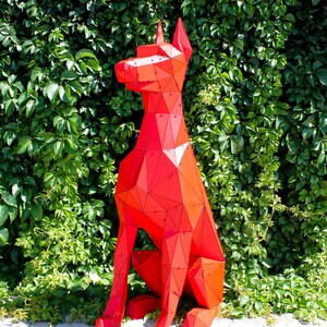 Sitting Doberman, Metal Doberman, 3d Metal, Metal Decoration, Animal ...