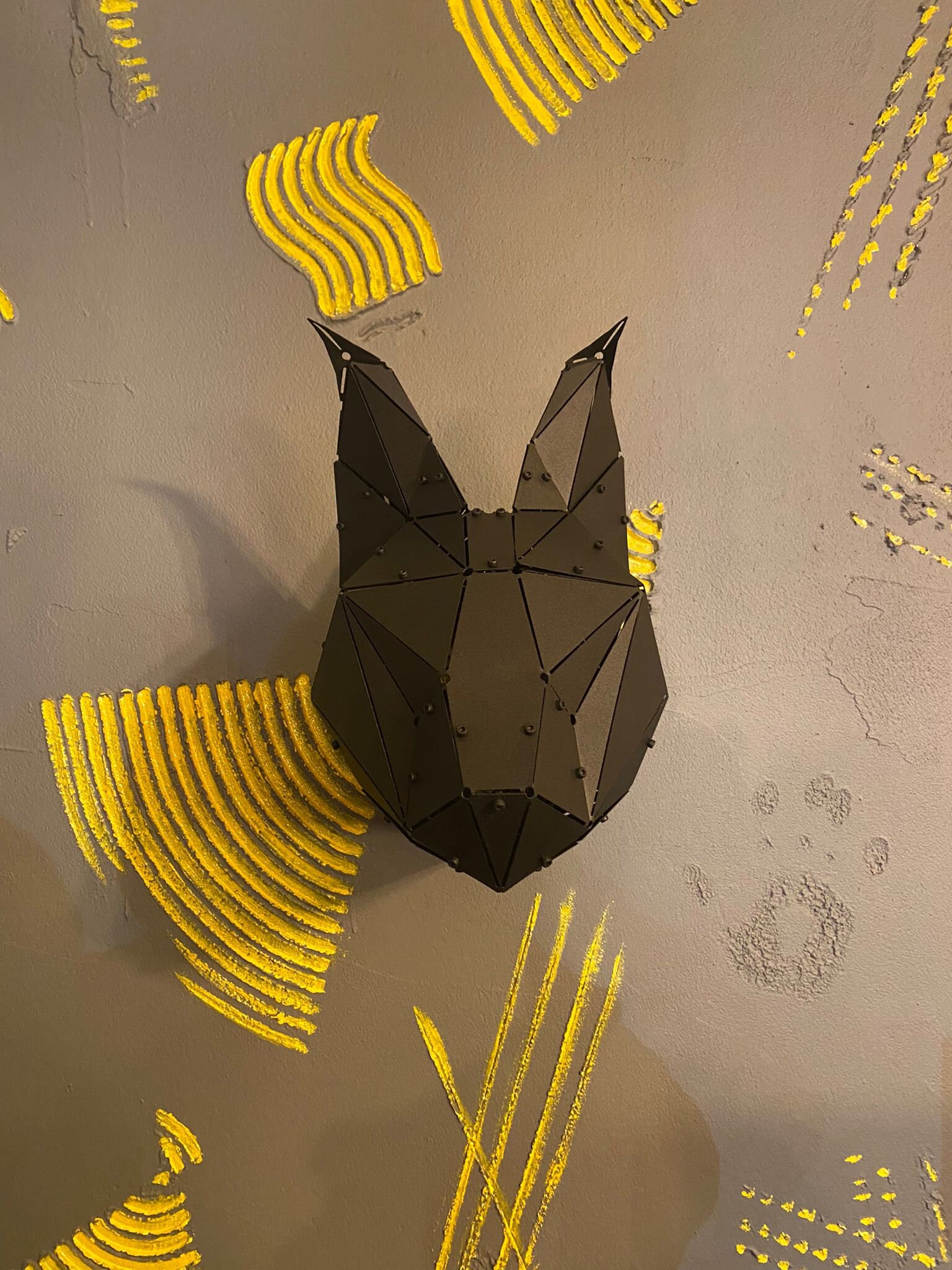 Metal Lynx, Wall Decor, Wall Art, Metal Animal Sculpture, 3d Animal, 3d ...