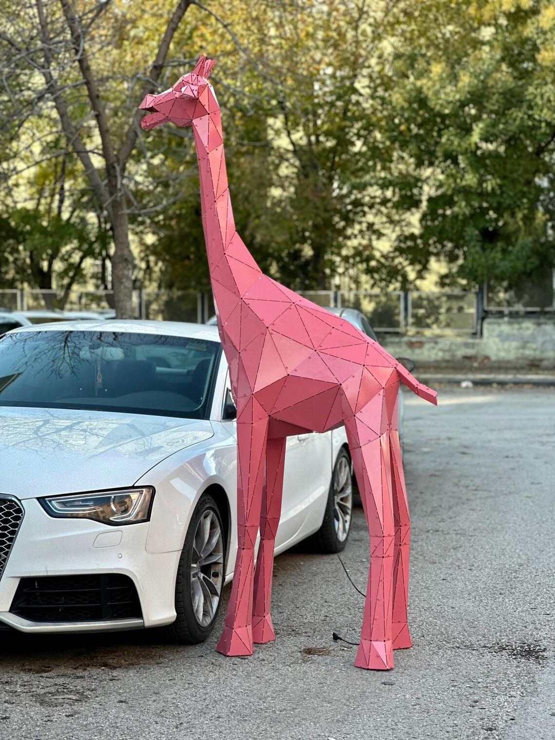 Handmade Modern Giraffe Sculpture - Modern Abstract Animal Art for ...