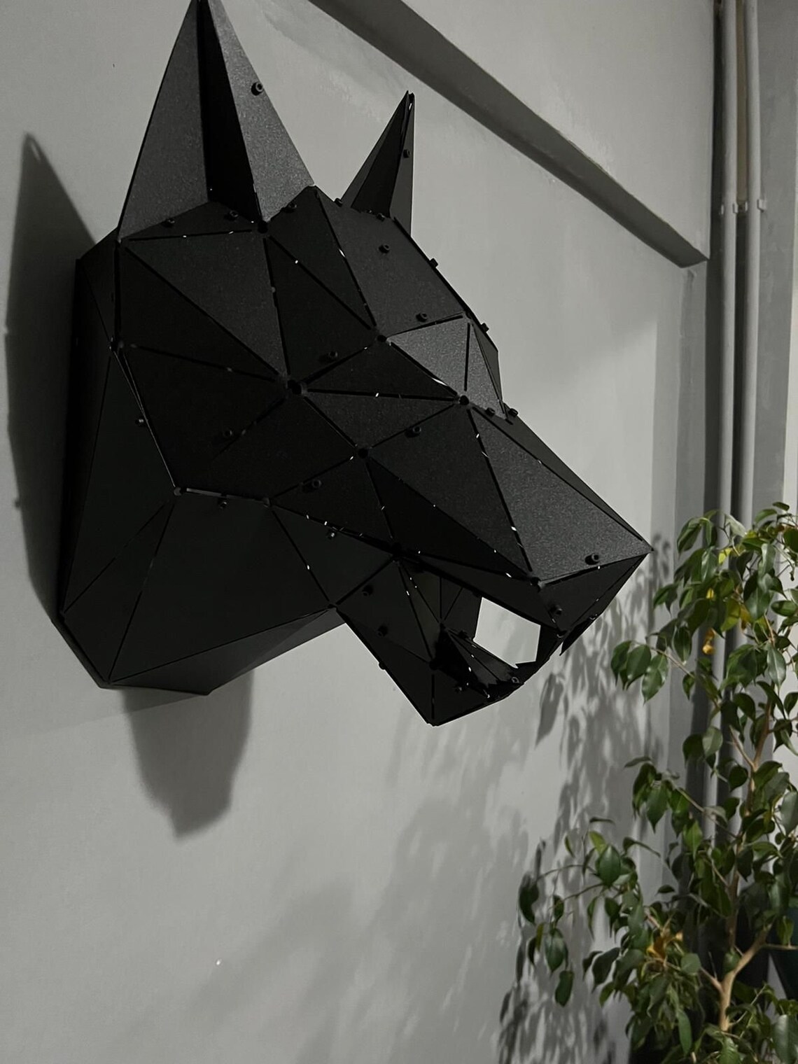 Metal Wolf Head, 3d Metal Art, Metal Design, Animal Sculpture, Wall ...