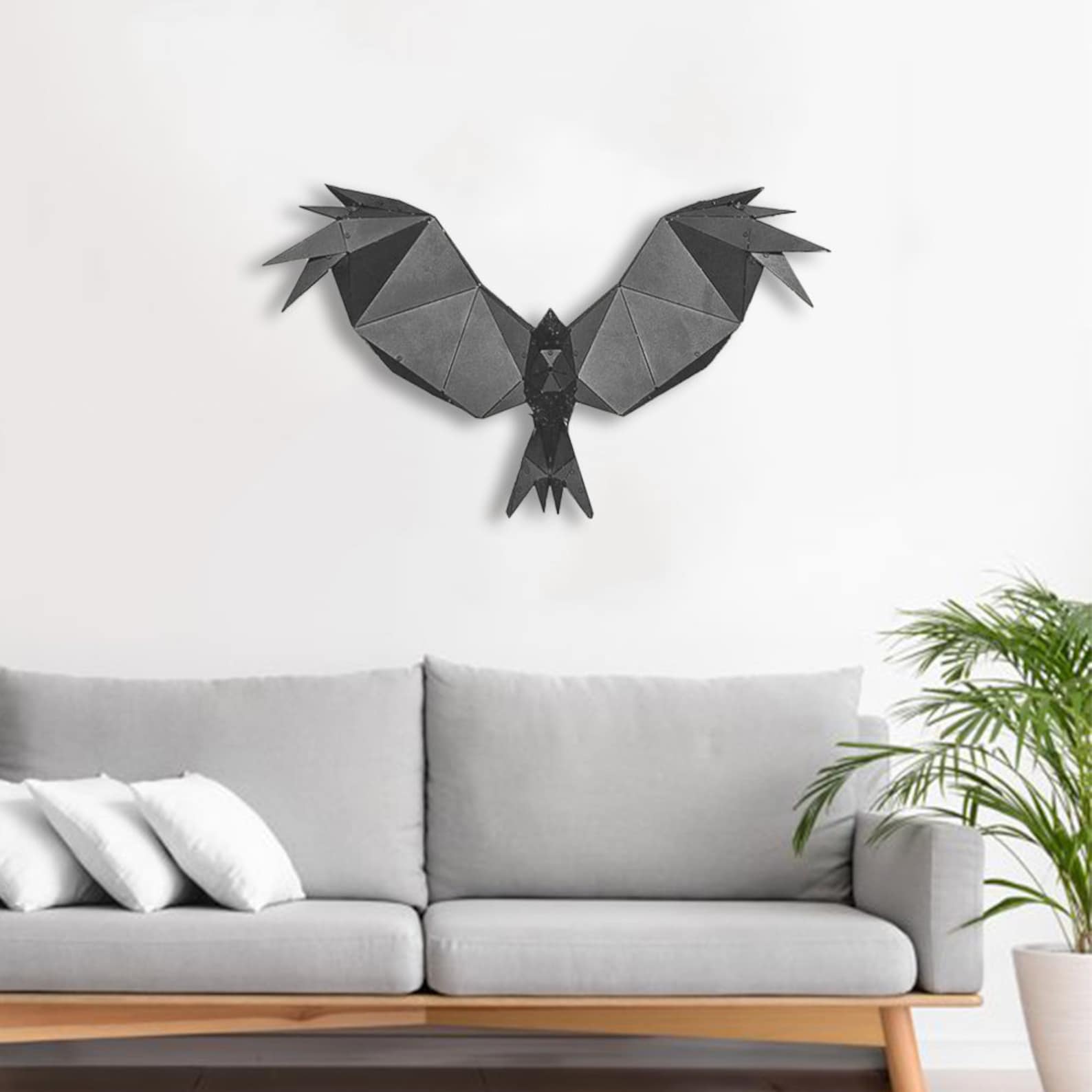 Metal Eagle, 3d Metal Art, Metal Design, Wall Art, Wall Decor, Animal ...