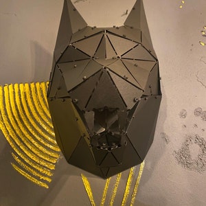 Metal Wolf Head, 3d Metal Art, Metal Design, Animal Sculpture, Wall ...