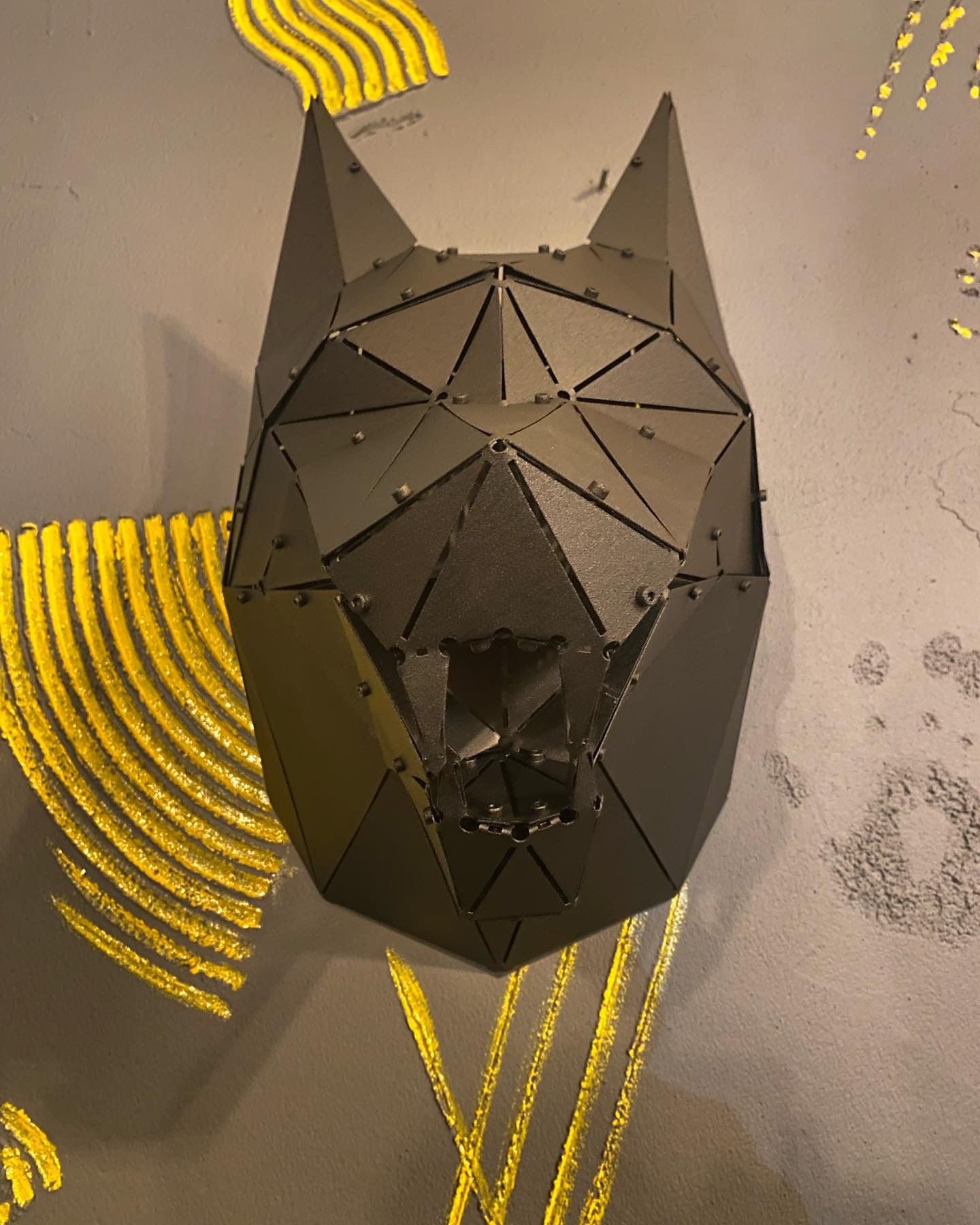 Metal Wolf Head, 3d Metal Art, Metal Design, Animal Sculpture, Wall ...