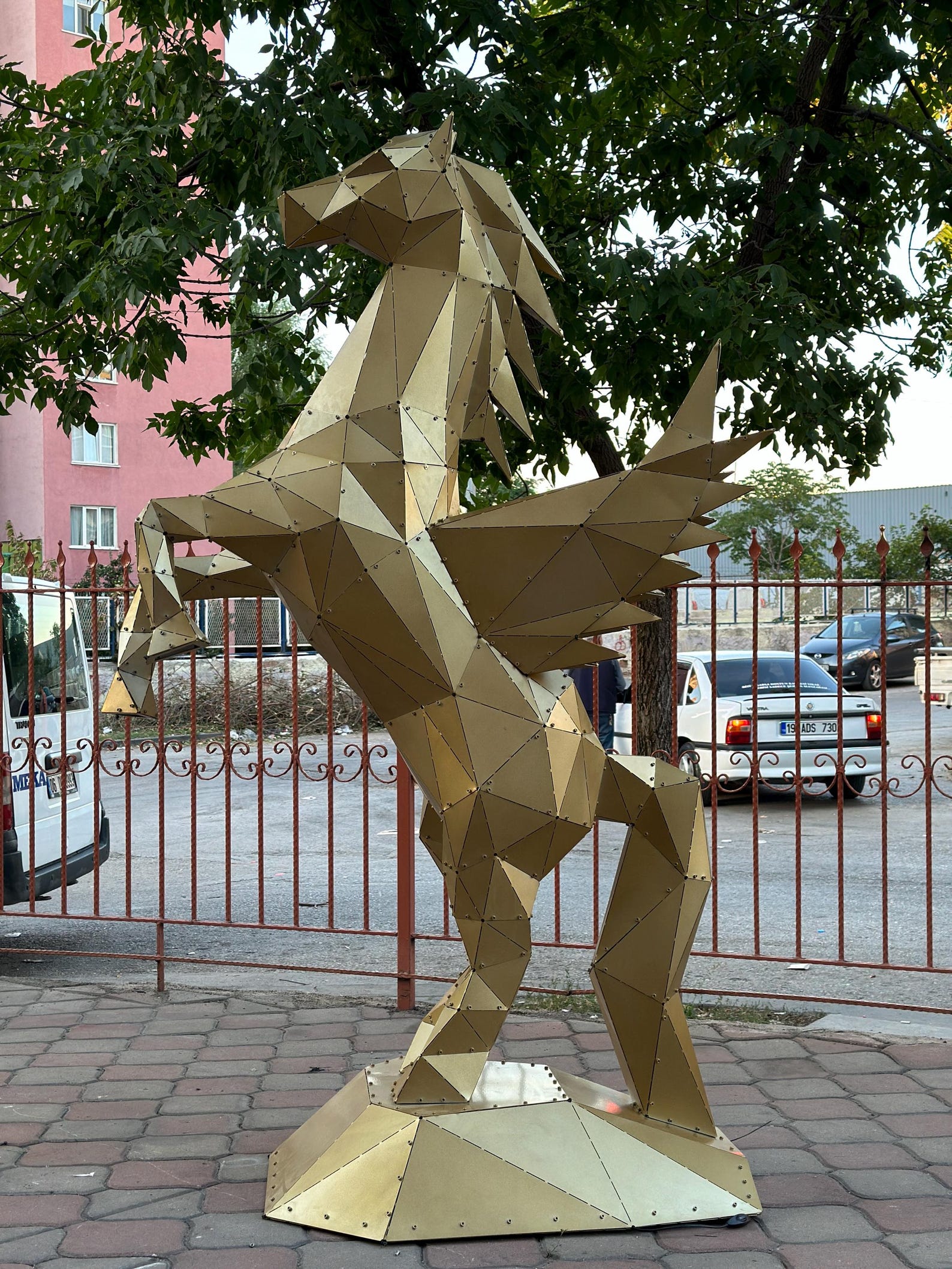 Unique Metal Pegasus Sculpture, Pegasus Sculpture With Lighting ...