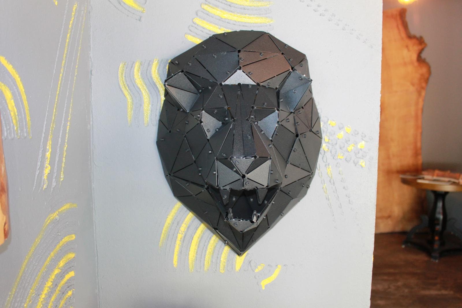 Metal Lion Head, Metal Design, 3d Metal Art, Handcraft Wall Decor ...