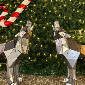Metal Wolf Statue - 3D Metal Design - Wolf Sculpture - Decorative Wolf ...