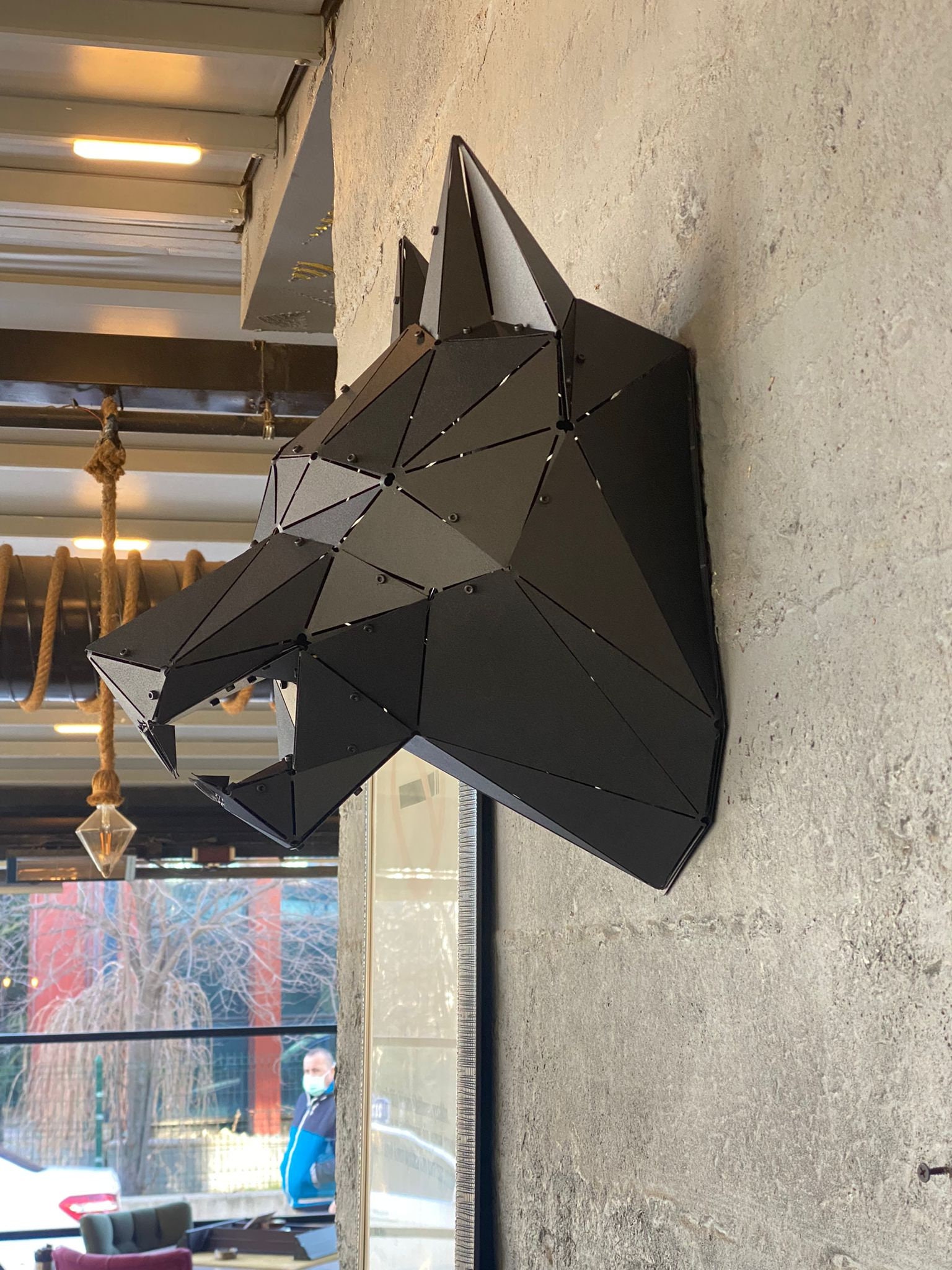 Metal Wolf Head, 3d Metal Art, Metal Design, Animal Sculpture, Wall ...