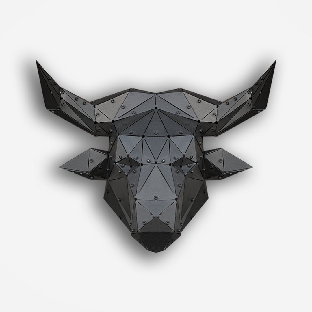 Modern Bull Head Wall Decor, Metal Bull Head, Decorative Bull Head ...
