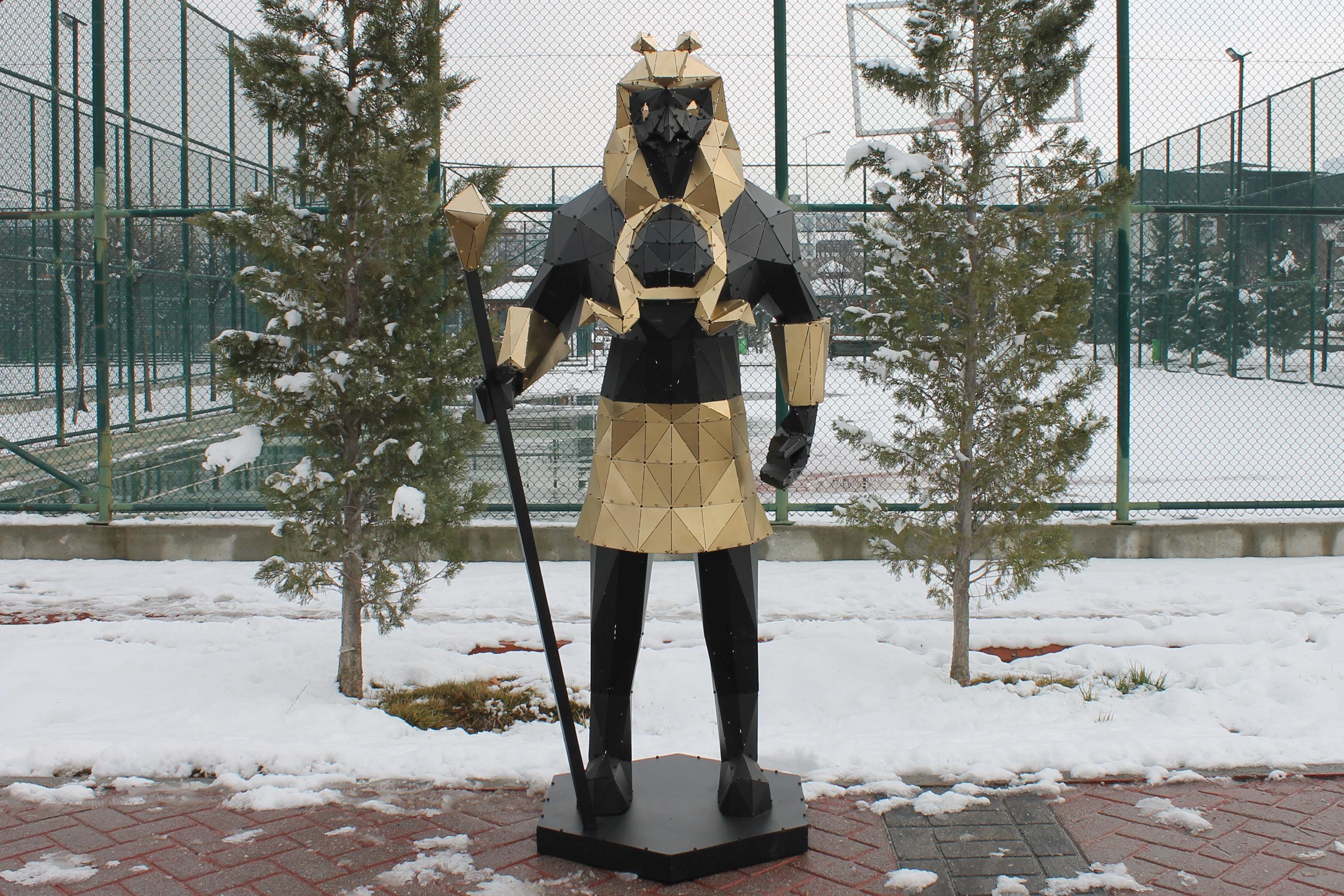 Unique Metal Ancient Egypt God Ra Sculpture, Modern Sclupture With ...