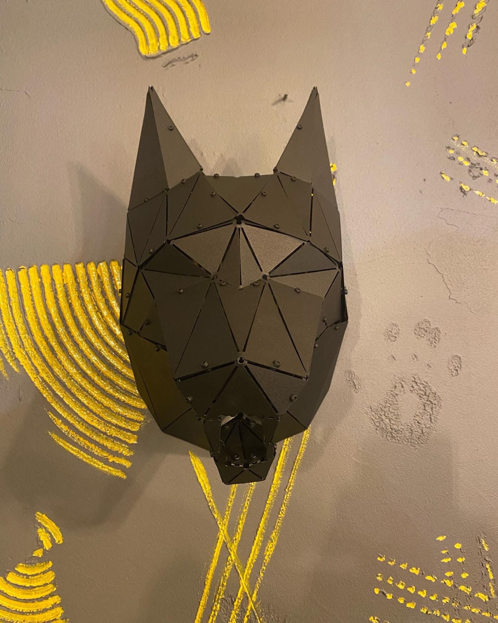 Metal Wolf Head, 3d Metal Art, Metal Design, Animal Sculpture, Wall ...