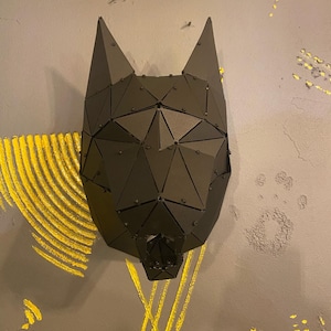 Metal Wolf Head, 3d Metal Art, Metal Design, Animal Sculpture, Wall ...