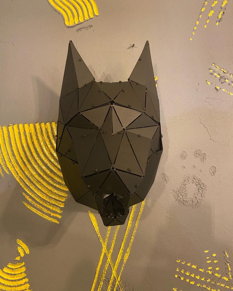 Metal Wolf Head, 3d Metal Art, Metal Design, Animal Sculpture, Wall ...