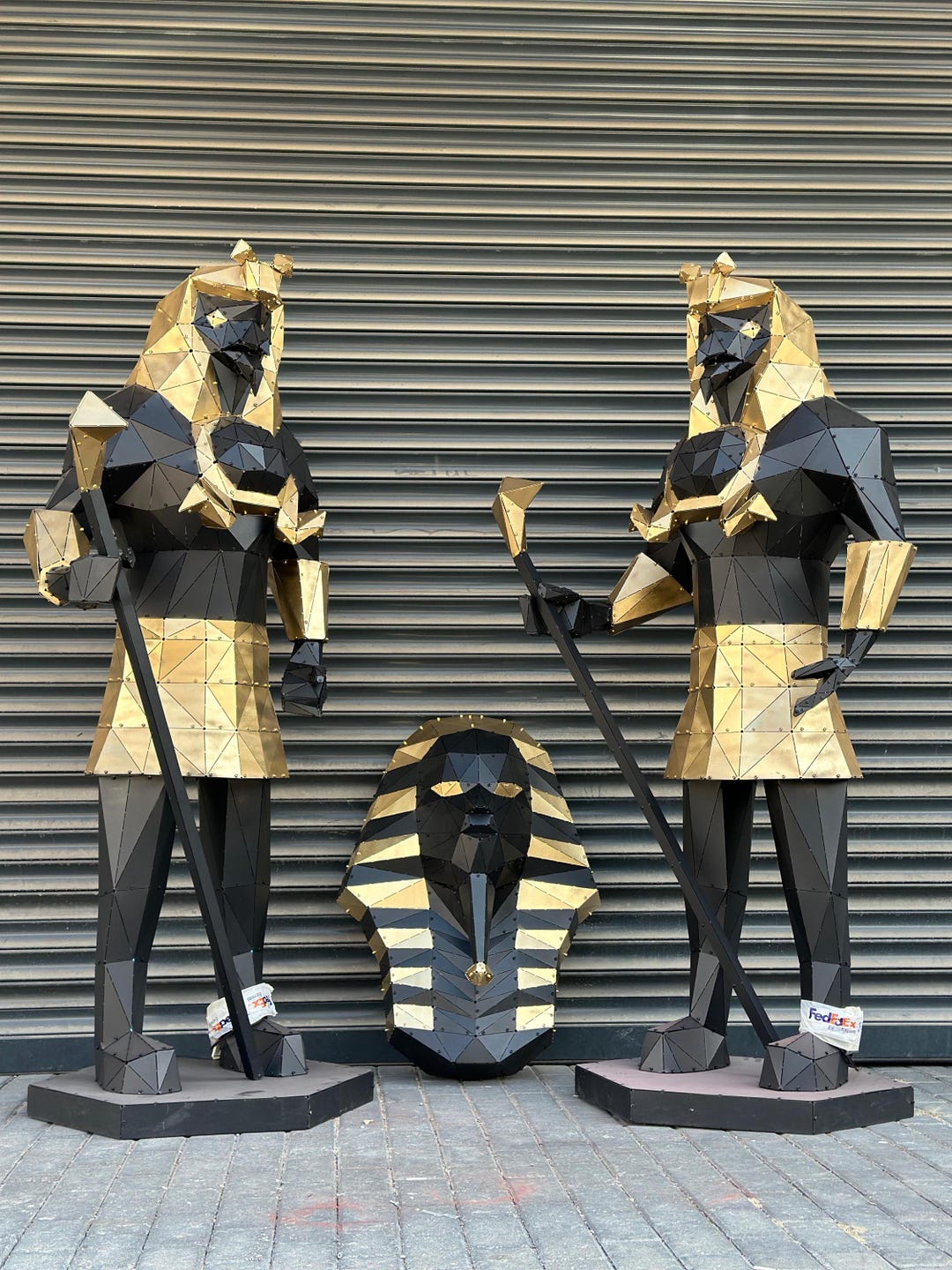 Unique Metal Ancient Egypt God Ra Sculpture, Modern Sclupture With ...