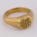 SETI Signet Ring With Emerald - 22k Gold Vermeil - Custom Made - Etsy