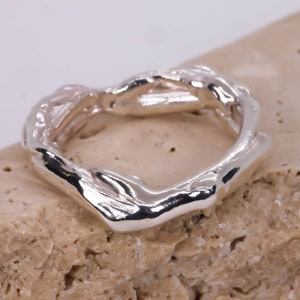 MOLTEN Ring - Sterling Silver or 9k Gold - Handmade - Etsy