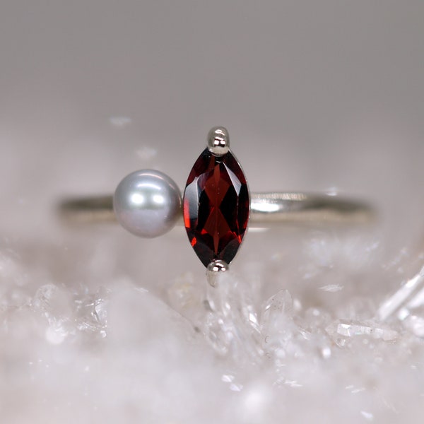 Red Pearl Ring - Etsy