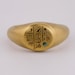 SETI Signet Ring With Emerald - 22k Gold Vermeil - Custom Made - Etsy