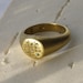 SETI Signet Ring With Emerald - 22k Gold Vermeil - Custom Made - Etsy