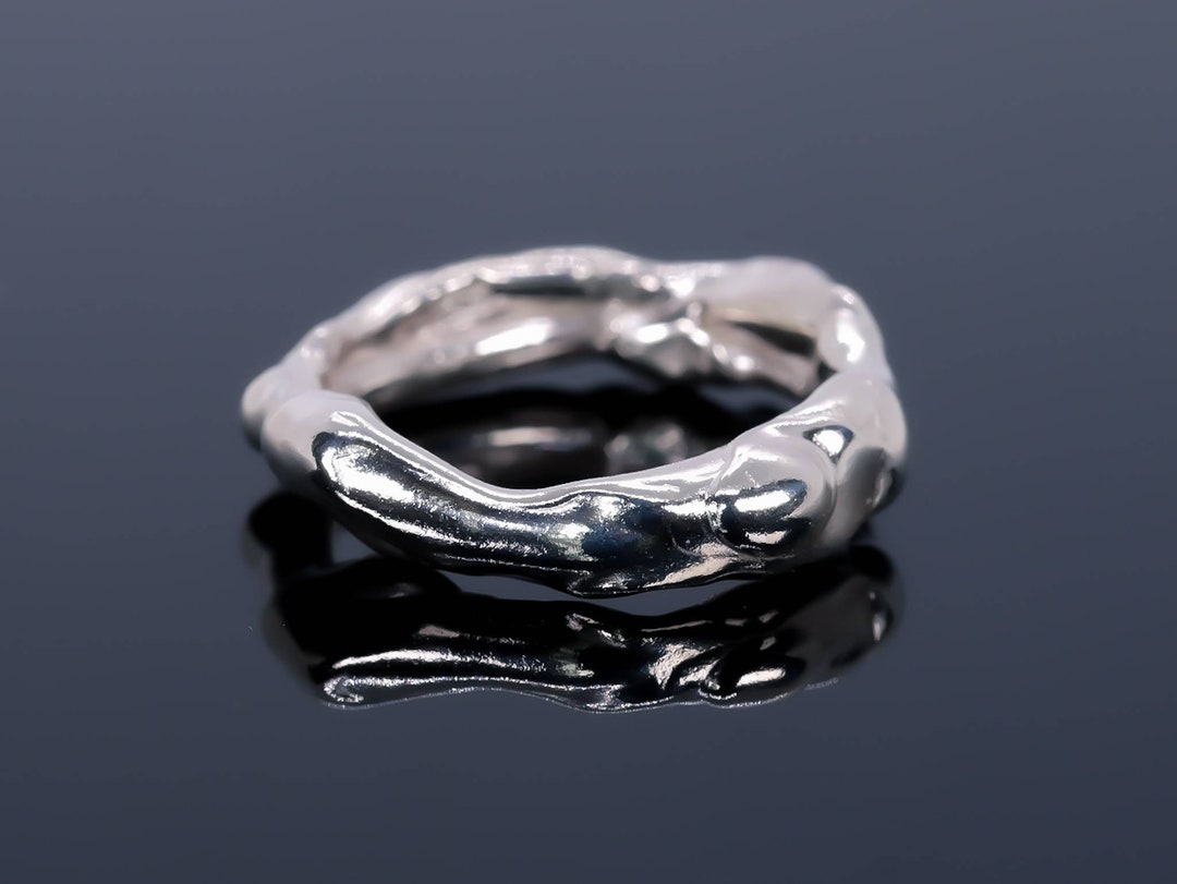 MOLTEN Ring - Sterling Silver or 9k Gold - Handmade - Etsy