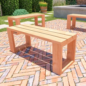 DIY 2x6 Outdoor Bench Plans - Etsy Canada