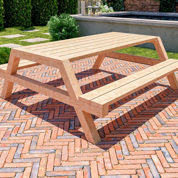 Modern Picnic Table - Etsy