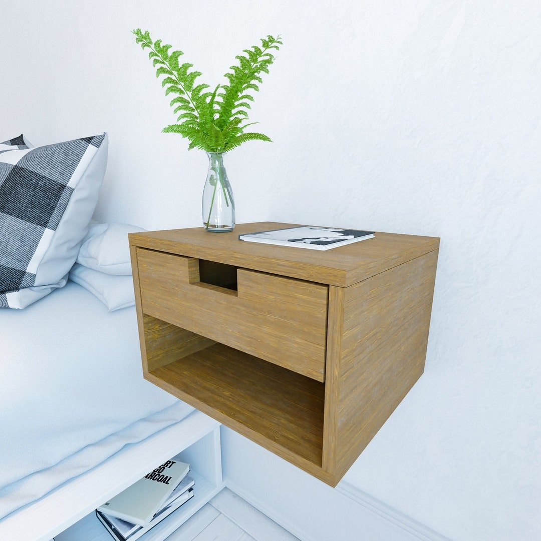 Nightstand Bedside Table Build Plans, Side Table With Drawers and Shelves Plan, Indoor Furniture ...