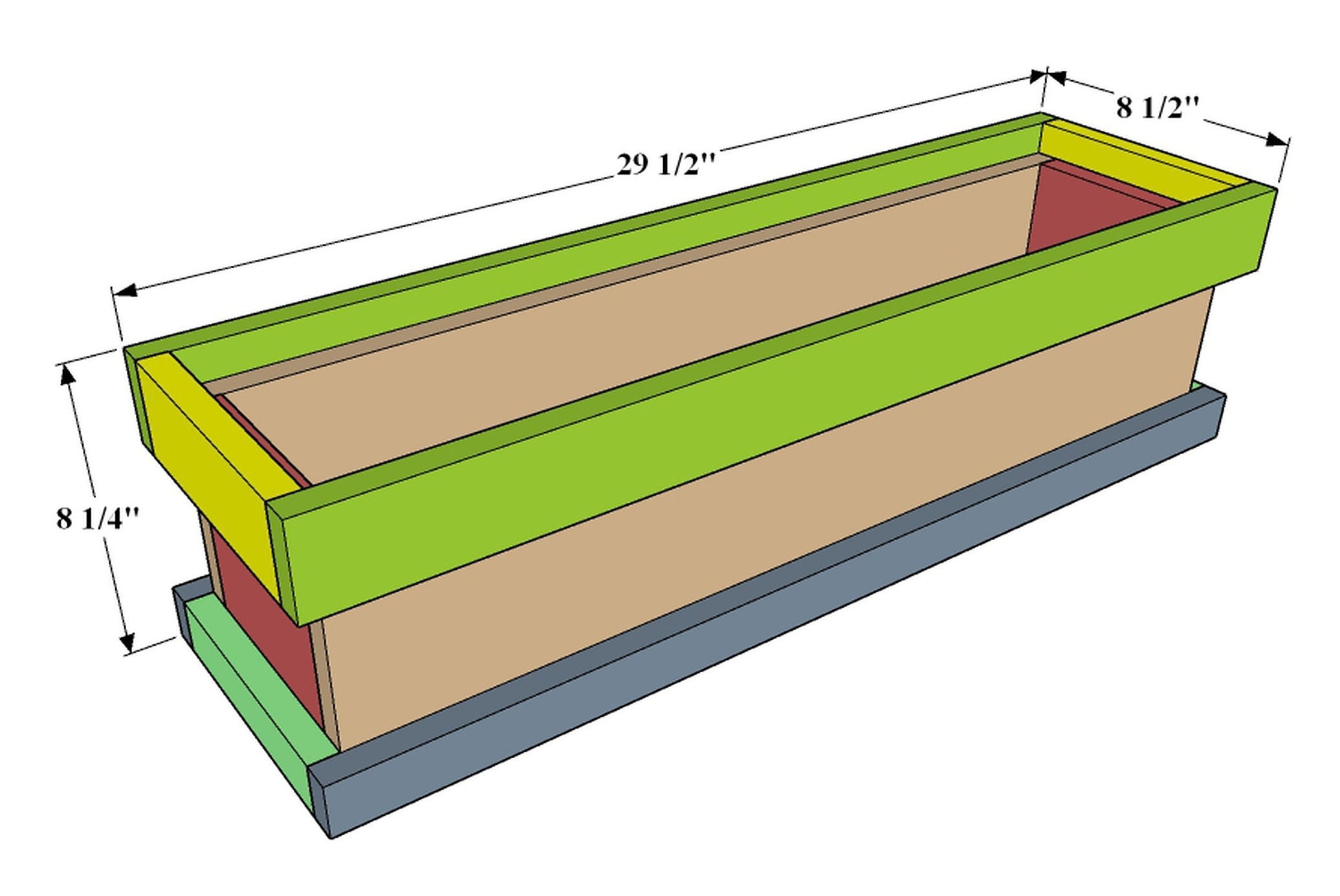 DIY Hanging Planter Box Plans: Balcony & Window Vegetable Planter (PDF ...