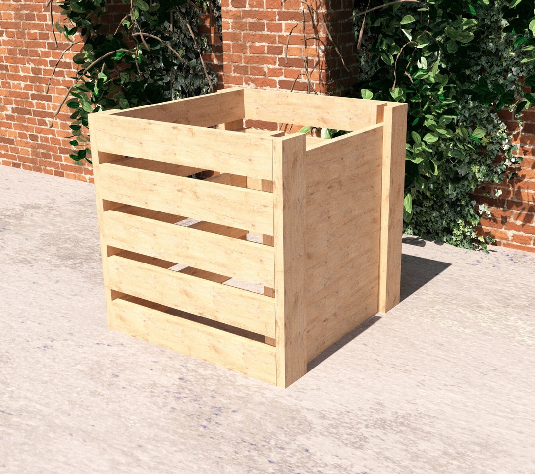 DIY Compost Bin Plans: Adjustable Slat Garden Planter (PDF File) - Etsy