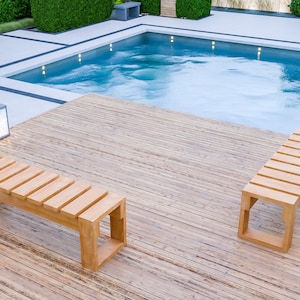 DIY Simple Patio Bench Plans, Outdoor Bench Plans, Pool Bench Plans ...