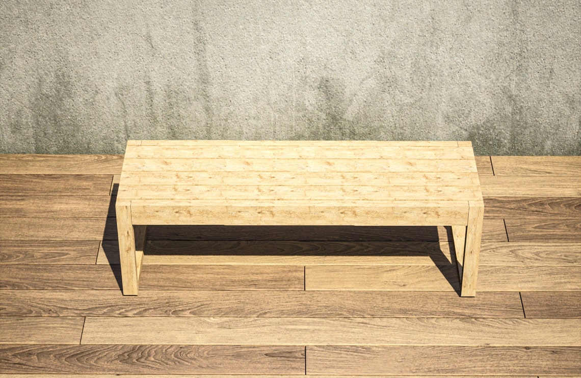 DIY Patio Simple Bench PLANS Outdoor Bench Plans Easy to - Etsy