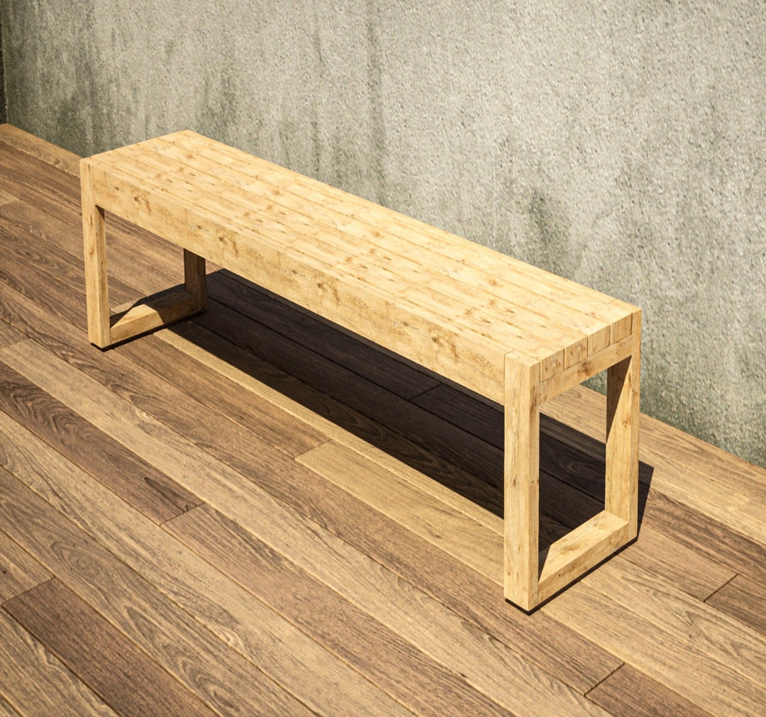 DIY Patio Simple Bench PLANS Outdoor Bench Plans Easy to - Etsy