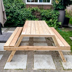 Wooden Picnic Table Plans BUNDLE, Garden Table Plans, DIY Patio Table ...