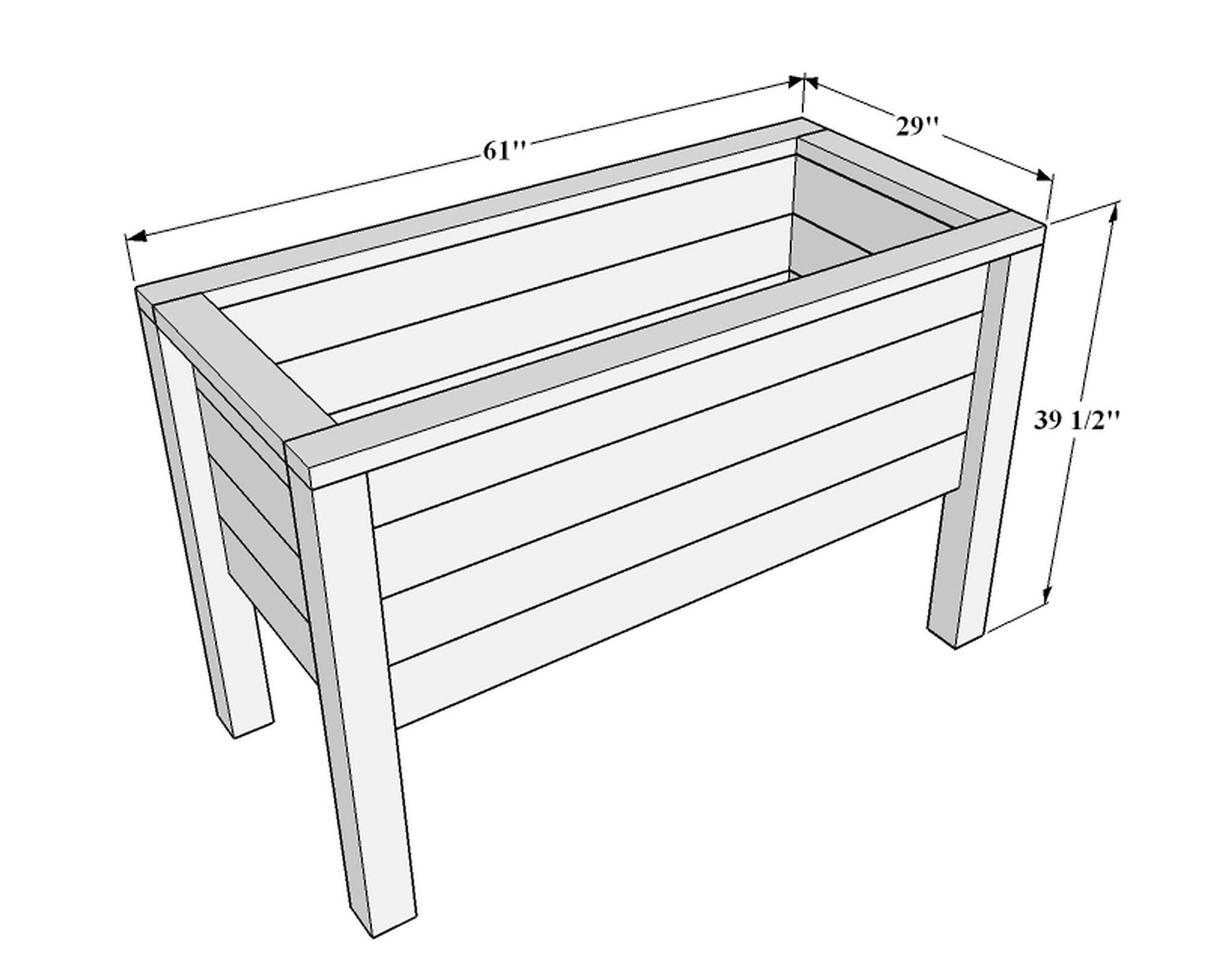DIY Raised Garden Planter Box Plans Outdoor Planter Box - Etsy