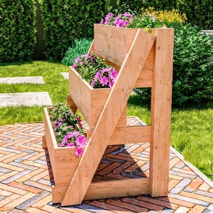 DIY 3-tier Raised Planter Box Plans: Easy Woodworking Build Project for ...