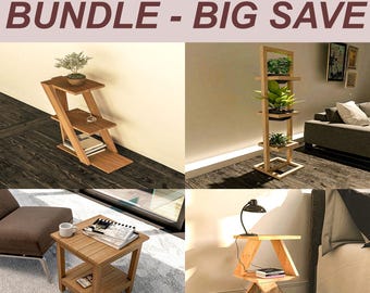 DIY Wood Home Decor Flower Pot Stand Plans, Decorative Stand Plans ...