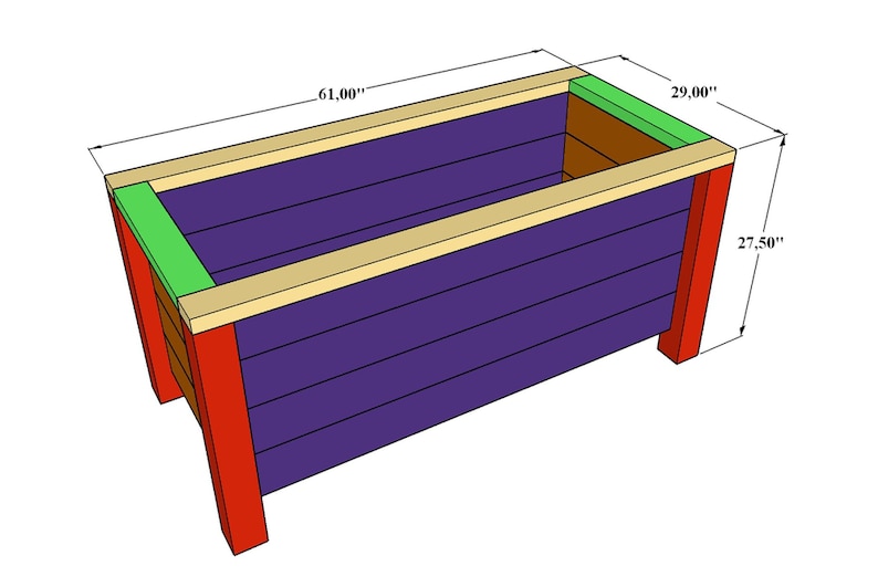 DIY Raised Planter Box Plans Garden Planter Plans Pdf - Etsy