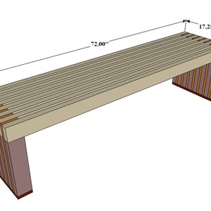 DIY Modern Bench Build PLANS, Outdoor Patio Bench Plans, Easy to Build, PDF File Instant ...