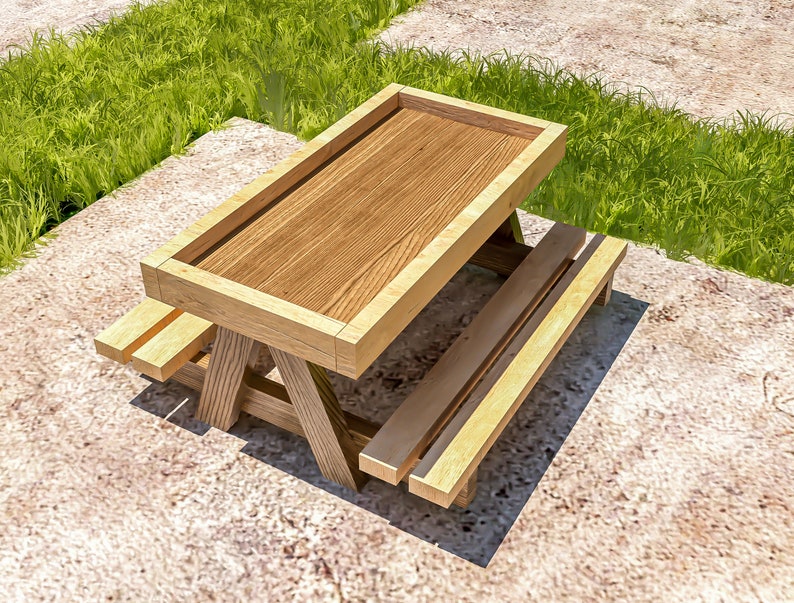 DIY Chicken Picnic Table Build Plans: Woodworking PDF (instant Download ...