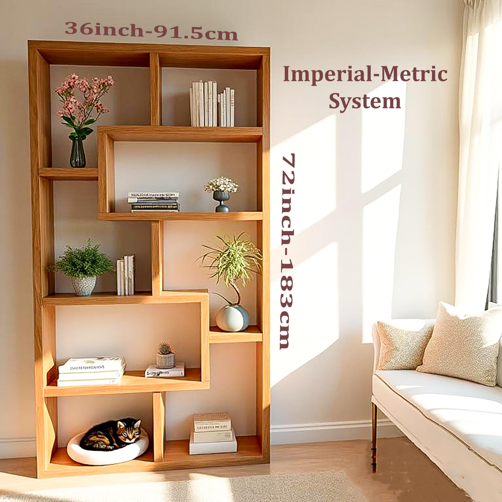 Modern Wooden Bookshelf Plans: DIY Shelving, Easy Build (PDF Digital ...