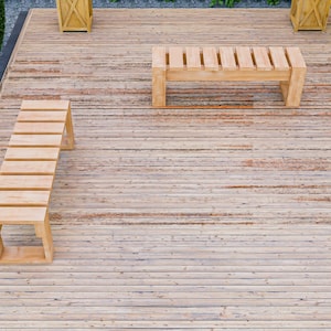 DIY Simple Patio Bench Plans, Outdoor Bench Plans, Pool Bench Plans ...