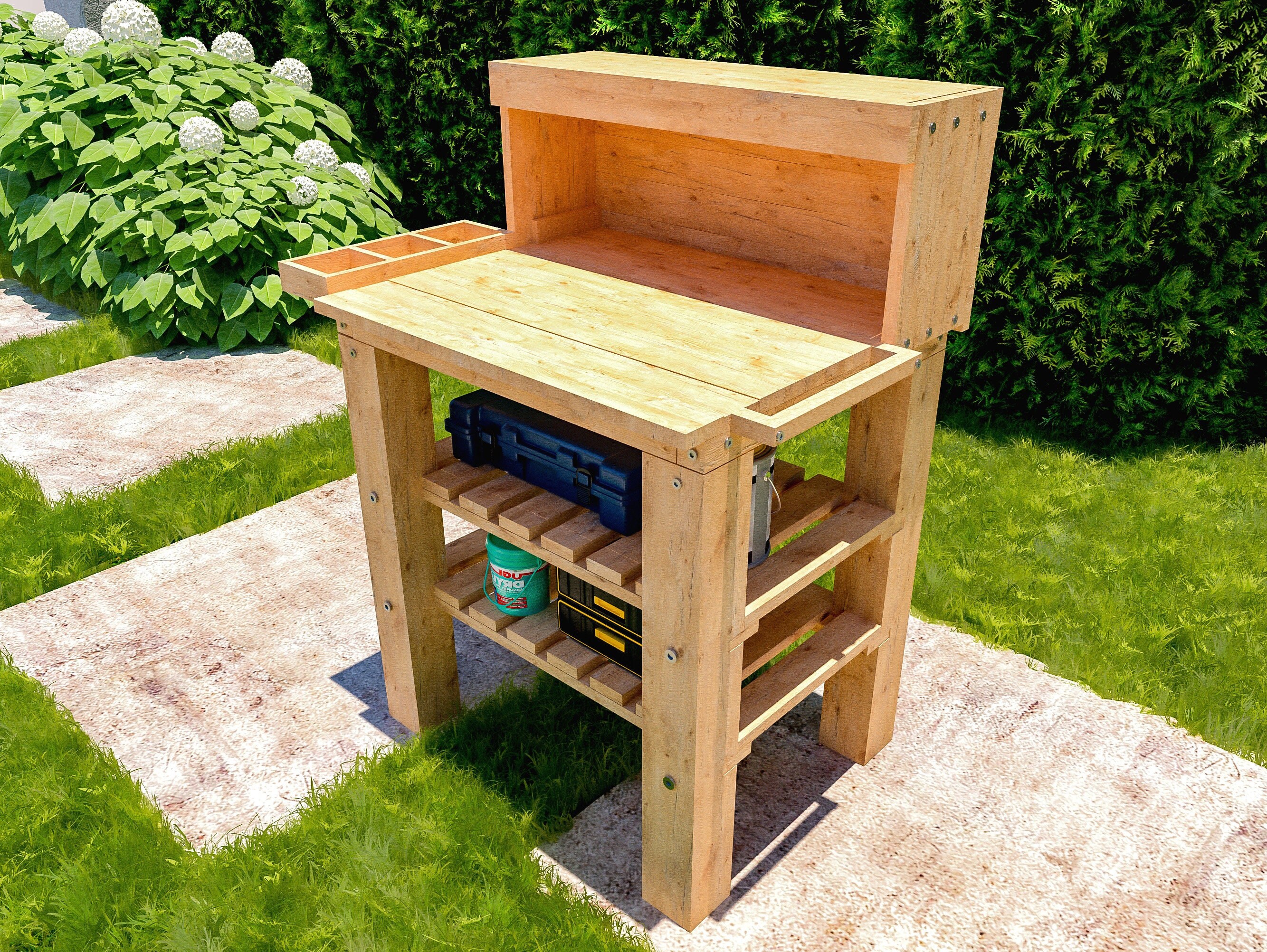 Outdoor garden potting bench store
