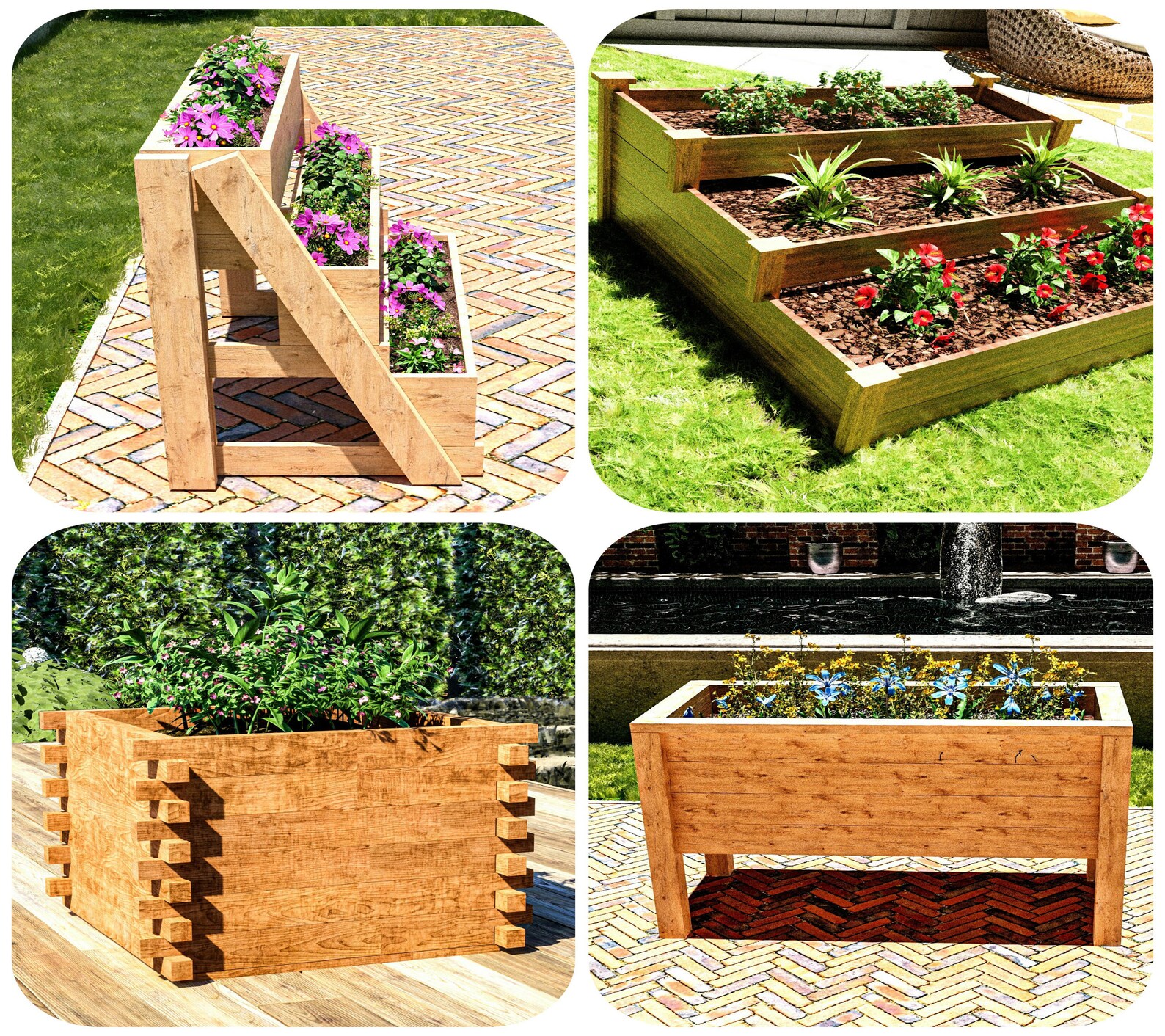 DIY Planter Box BUNDLE Plans Garden Planter Plans Vegetable - Etsy