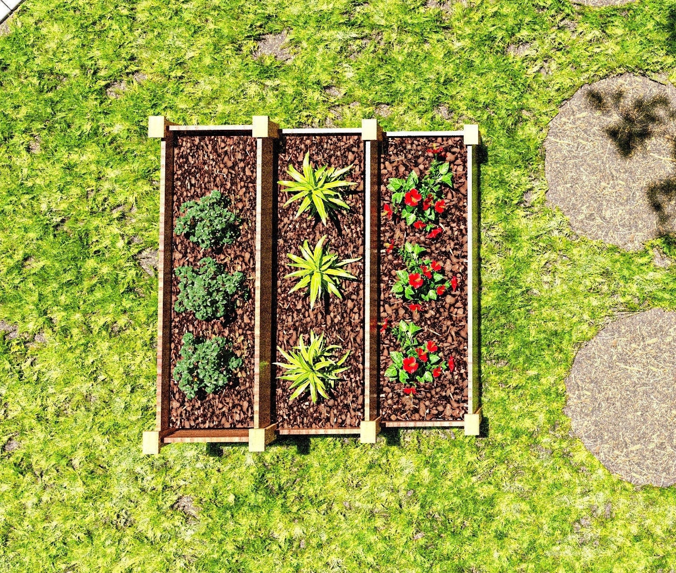 DIY 3 Tier Raised Planter Box Plans Garden Planter Bed Plans - Etsy Canada
