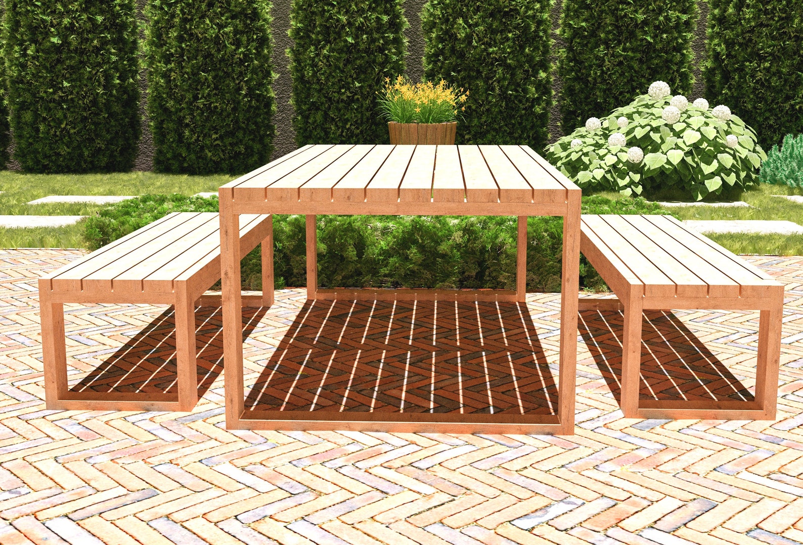 DIY Picnic Table BUNDLE Plans Garden Table Plans Patio Table - Etsy